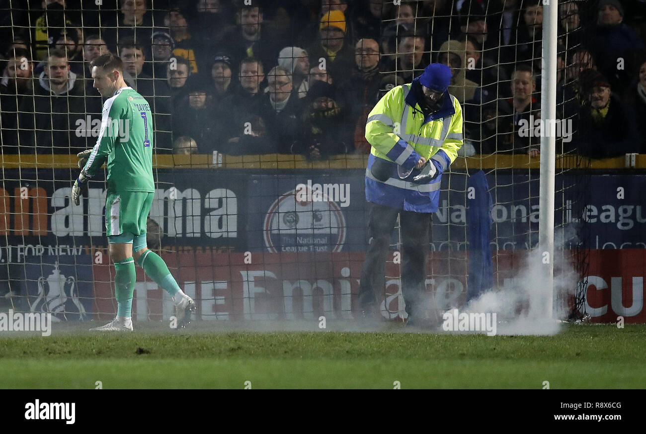 Smoke bomb on pitch hi-res stock photography and images - Alamy