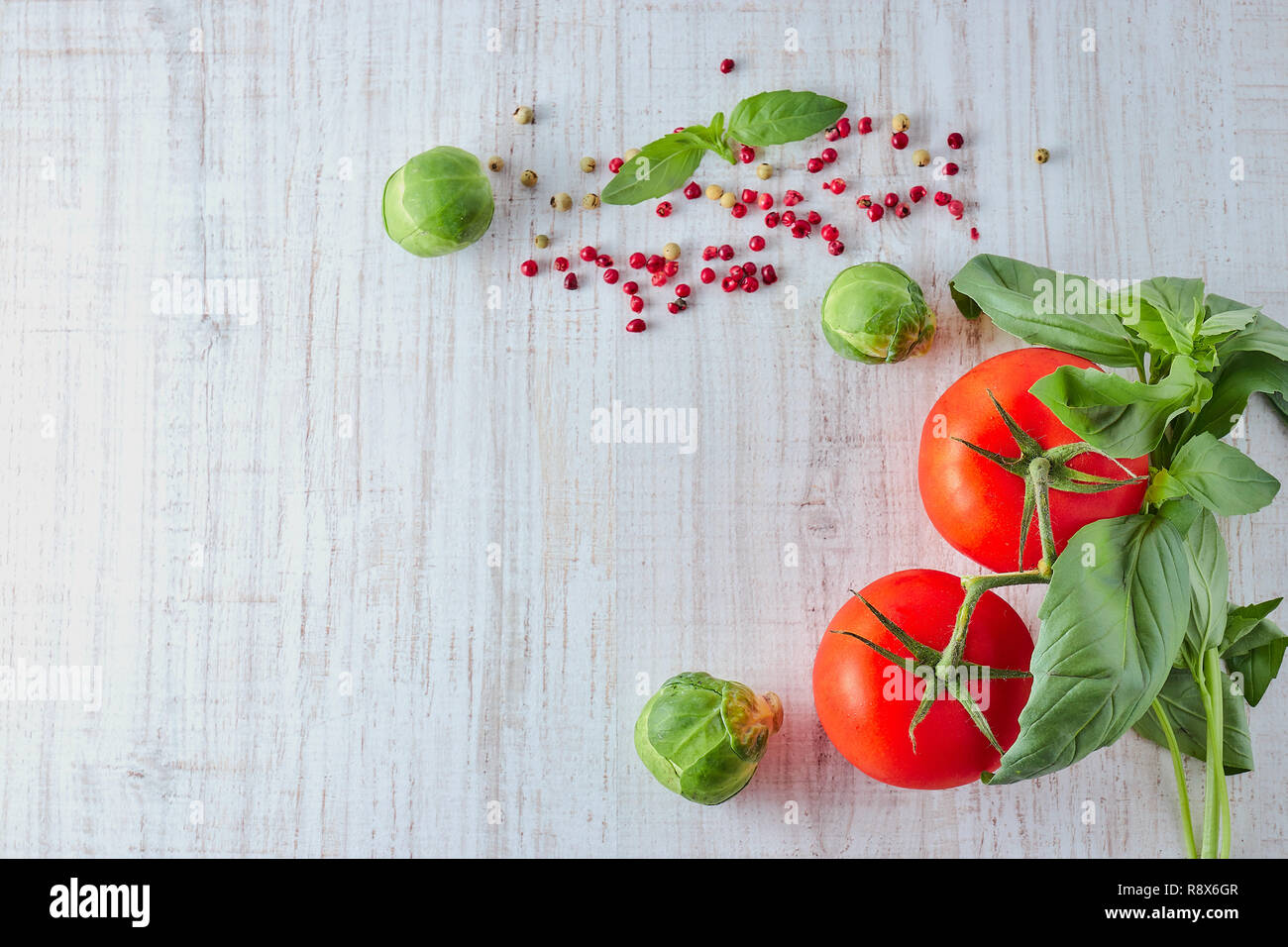 Fresh red vegetable on the wooden table. composition of vegetables ...