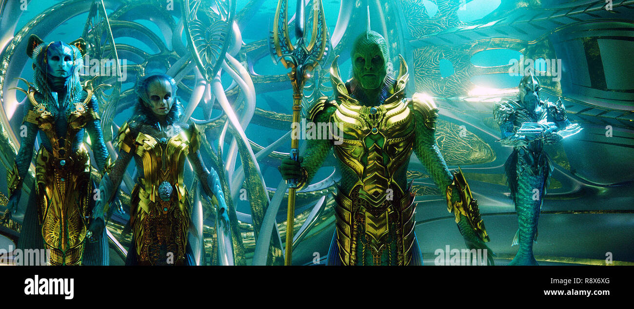 AQUAMAN, from left: Natalia Safran as Queen Rina, Sophia Forrest as ...