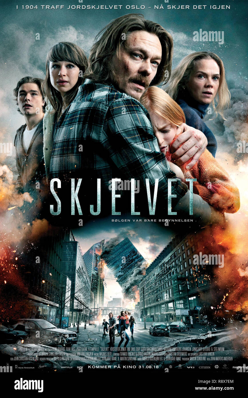 THE QUAKE, (aka SKJELVET), Norwegian poster, (from left): Jonas Hoff ...