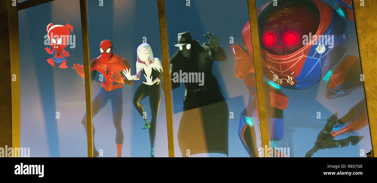 SPIDER-MAN: INTO THE SPIDER-VERSE, from left; Spider-Ham (voice: John ...
