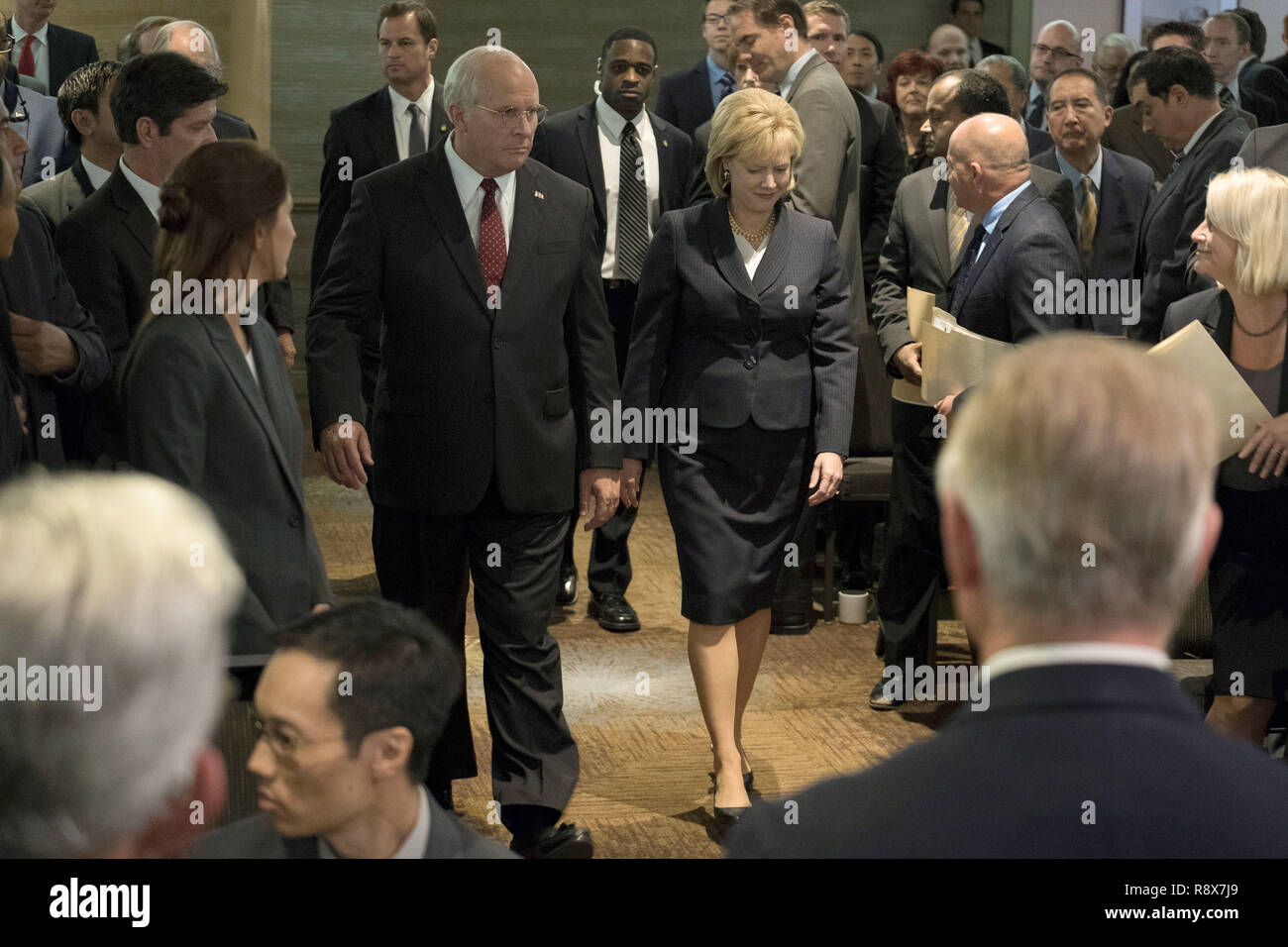 VICE, center, from left: Christian Bale as Dick Cheney, Amy Adams as ...