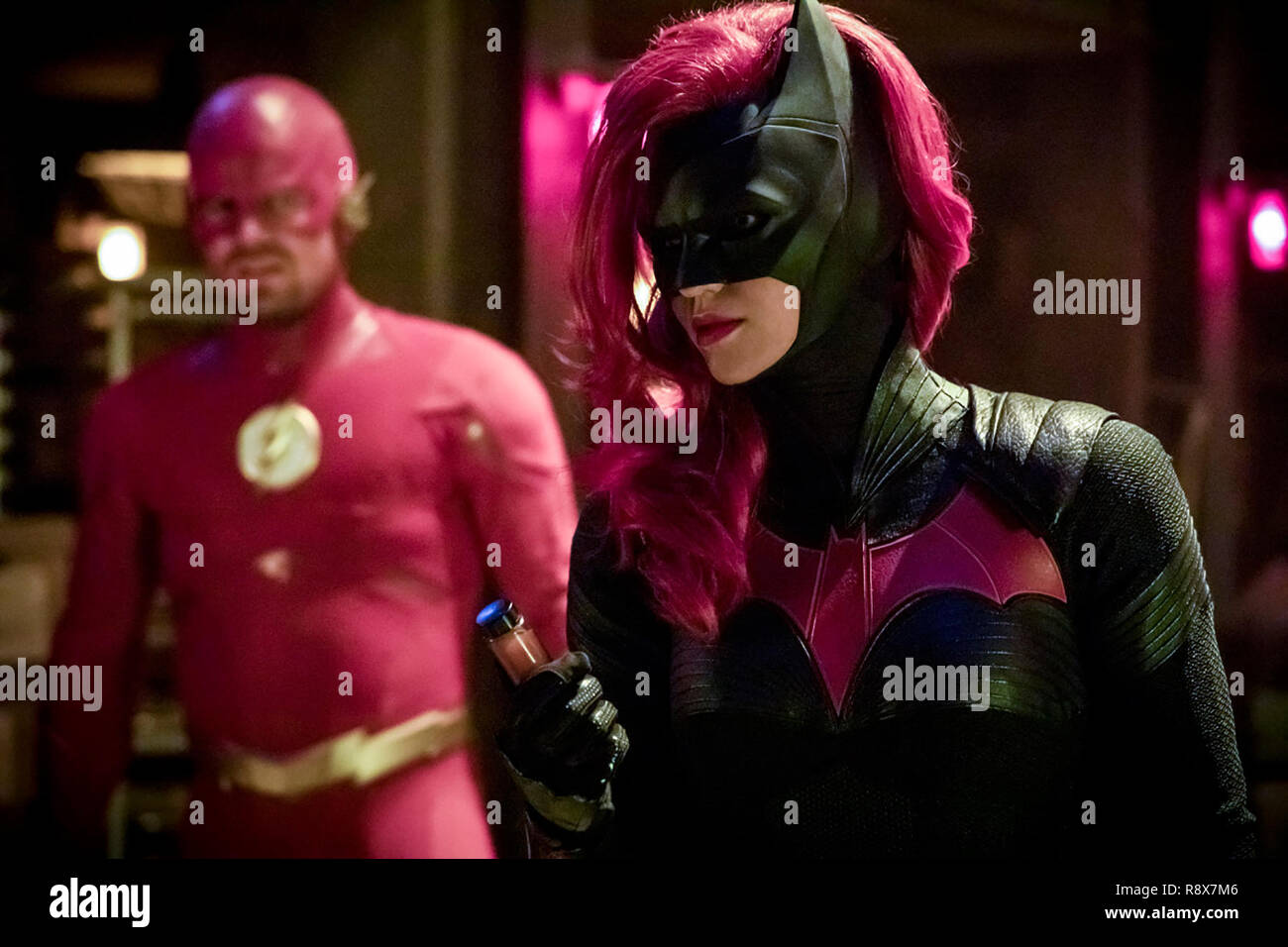 ARROW, from left: Stephen Amell, Ruby Rose (as Batwoman), 'Elseworlds ...
