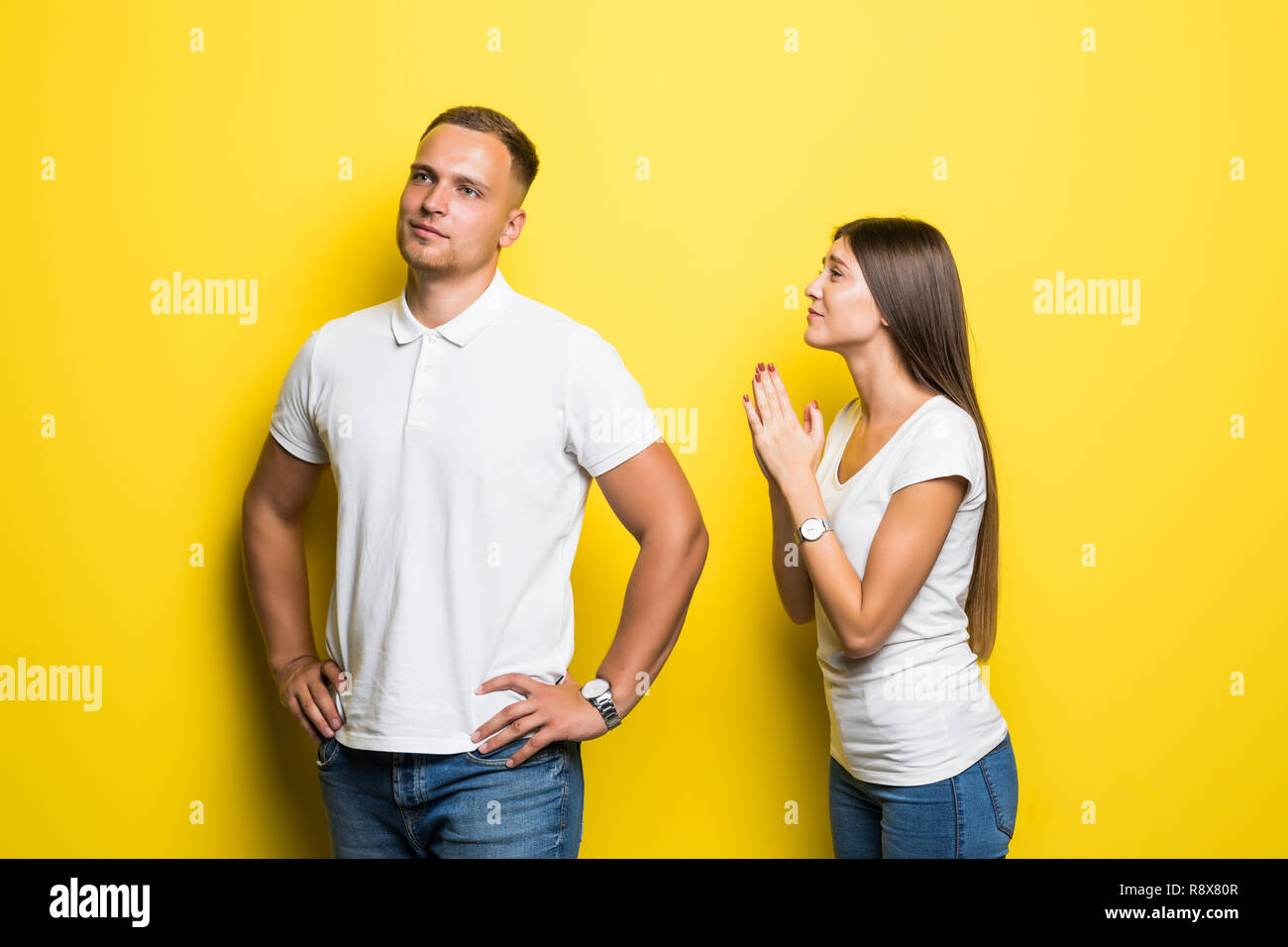 Woman gesture sorry hi-res stock photography and images - Alamy