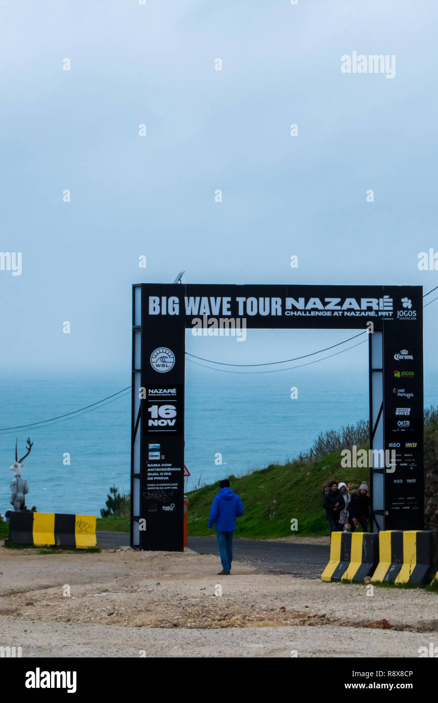 Big Wave Tour Nazaré entry Stock Photo - Alamy