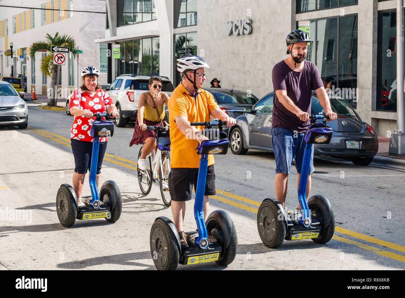 Miami Beach Florida,Segway Segways,adult adults man men male,woman ...