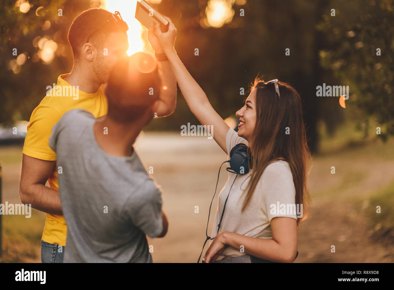 Teenagers fooling around hi-res stock photography and images - Alamy