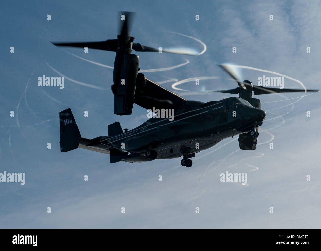 181203-N-KO018-0030 Atlantic Ocean (Dec. 3, 2018) An MV-22 Osprey ...