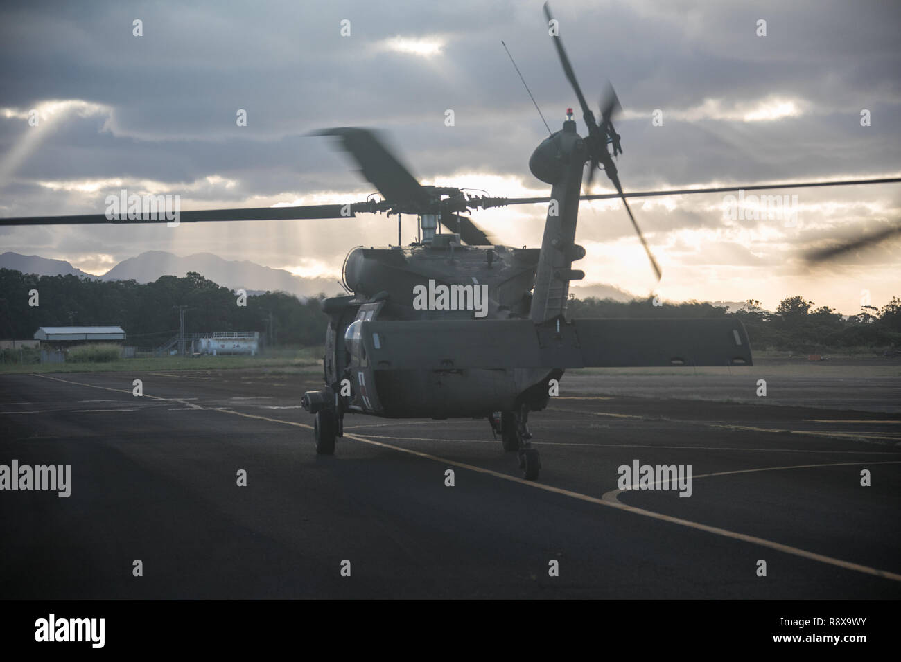 U.S. Army HH-60 Black Hawk helicopter, assigned to 25th Combat Aviation ...