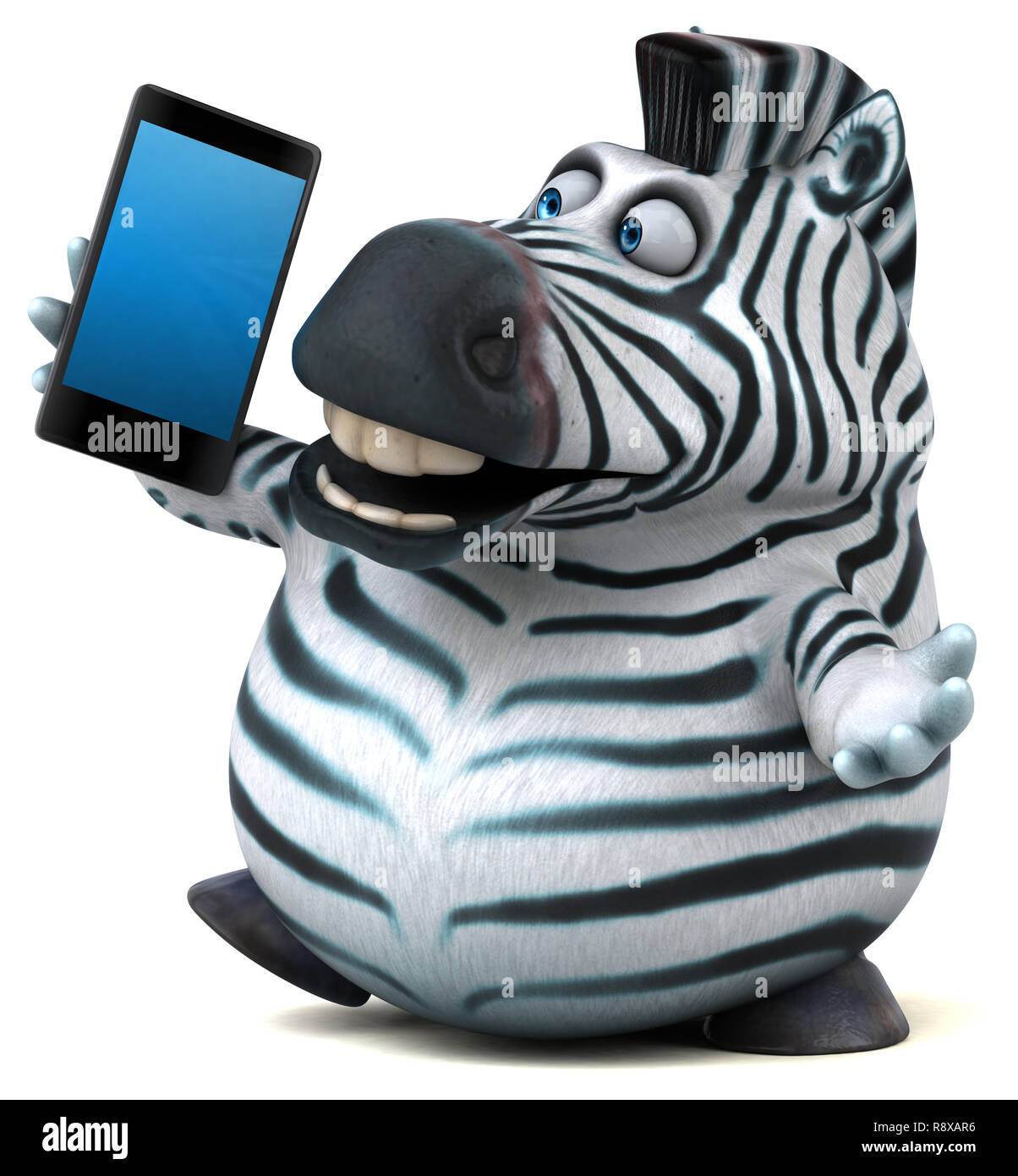 Fun zebra - 3D Illustration Stock Photo - Alamy