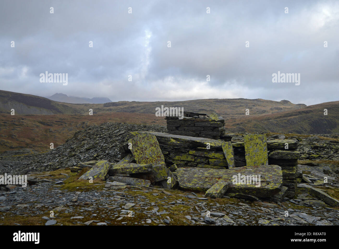 Rhosydd slate quarry surroundings and snowdonia views Stock Photo - Alamy