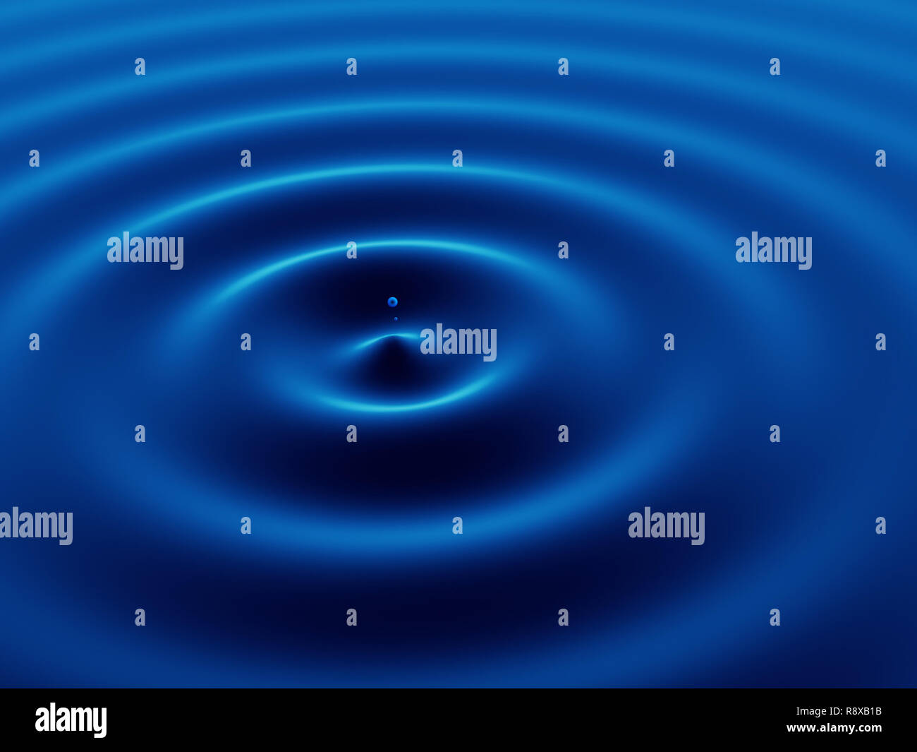 Background - waves from a fallen drop Stock Photo - Alamy