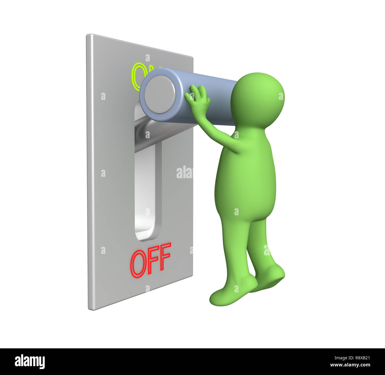 Cartoon turn on light switch hi-res stock photography and images - Alamy