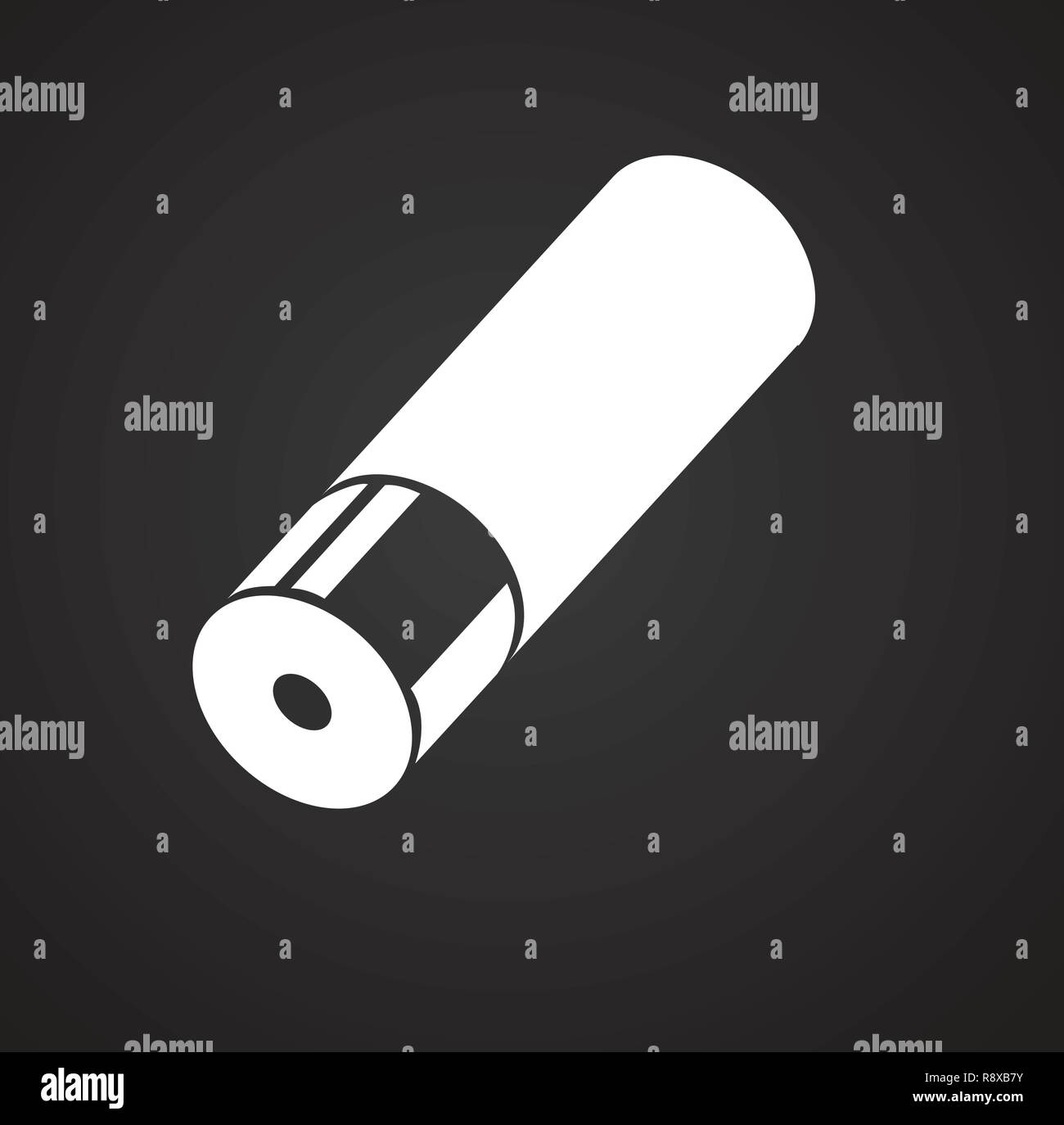 Bullet shell icon on black background for graphic and web design ...