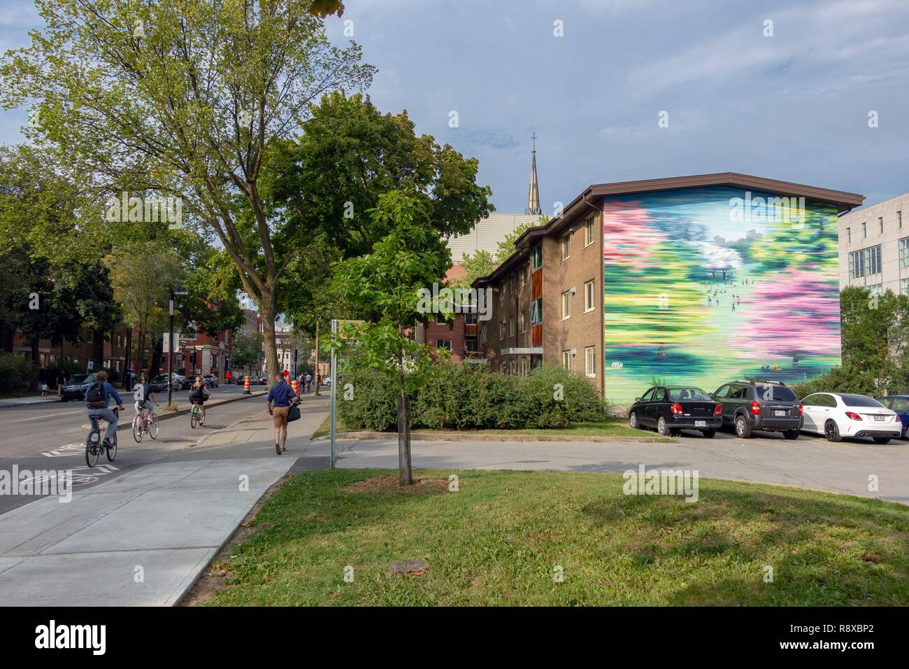 Canada, Province of Quebec, Montreal, MU murals in Habitations Jeanne ...