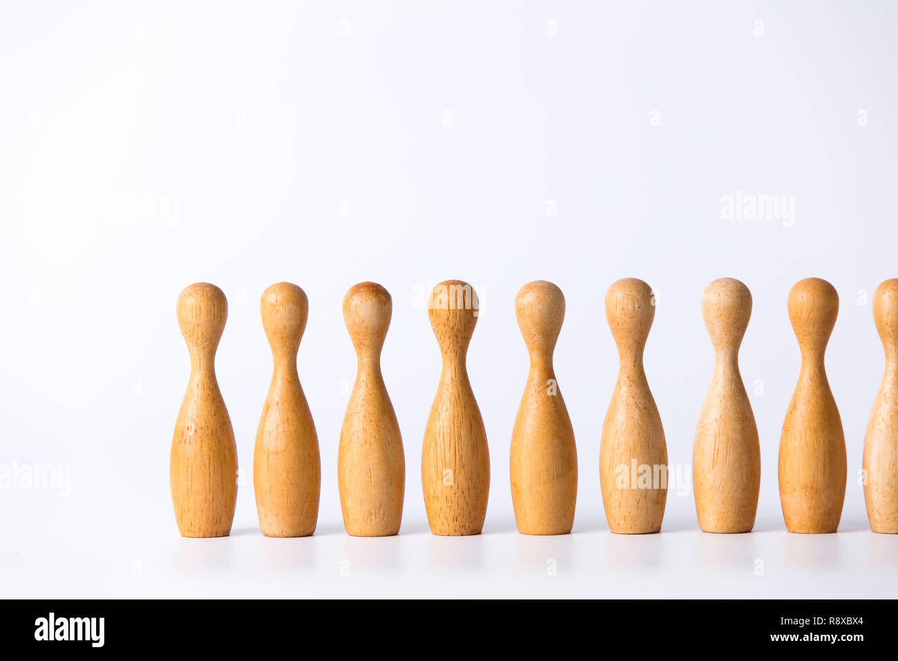 Business team uman resources concept. wooden block figures standing ...