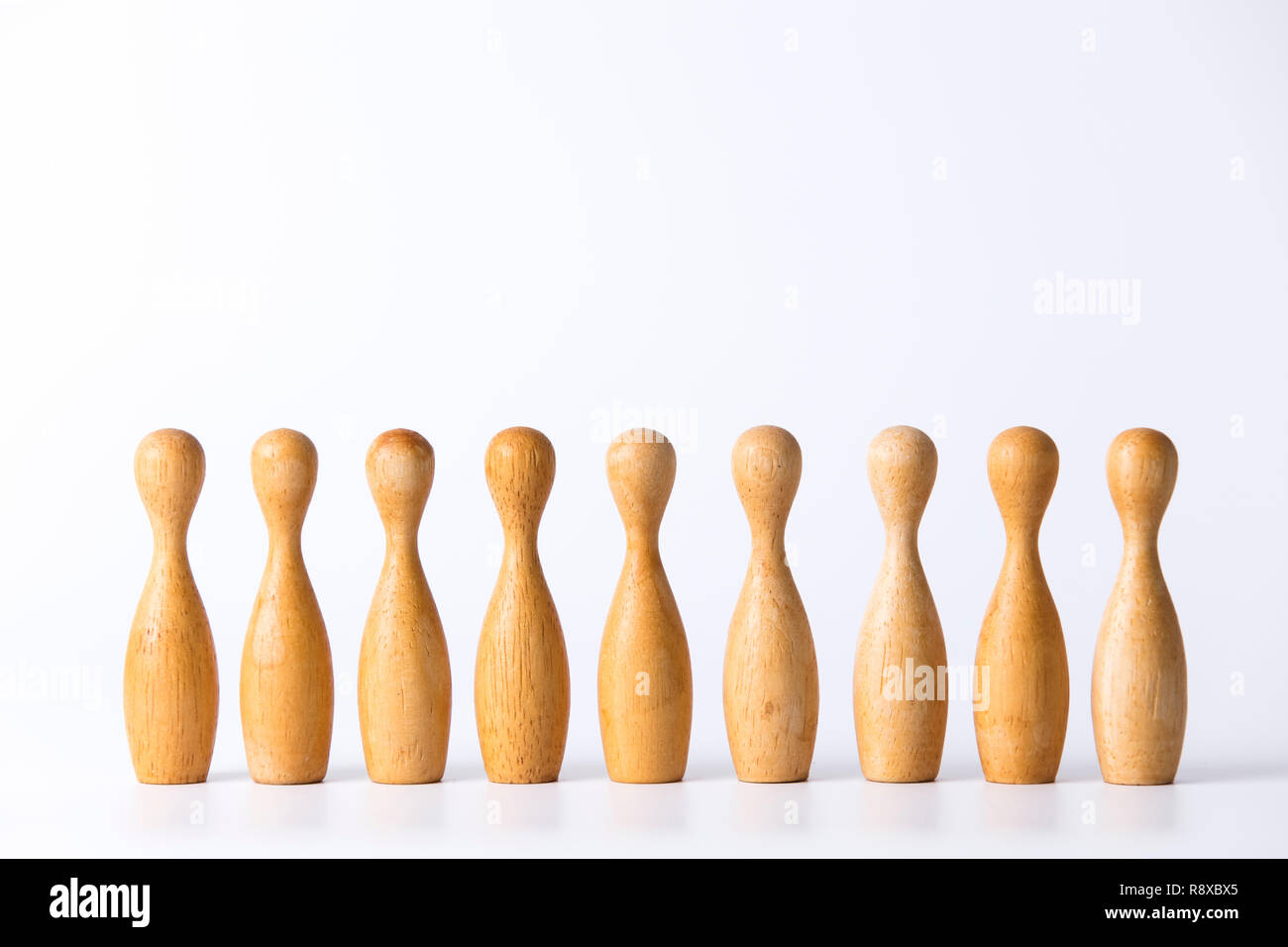 Business team uman resources concept. wooden block figures standing ...