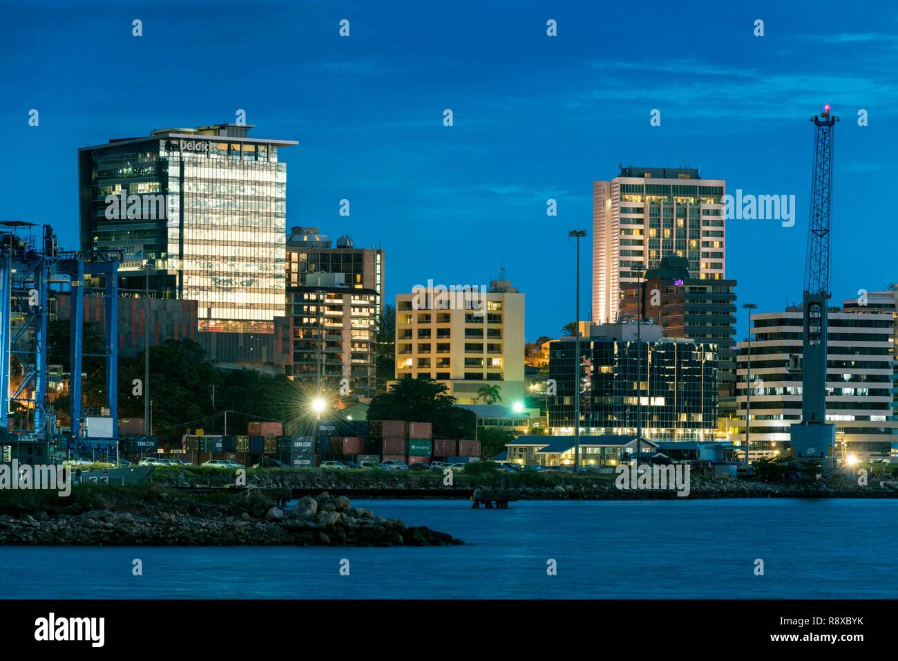 Papua New Guinea, National Capitale district, Port Moresby, town area ...