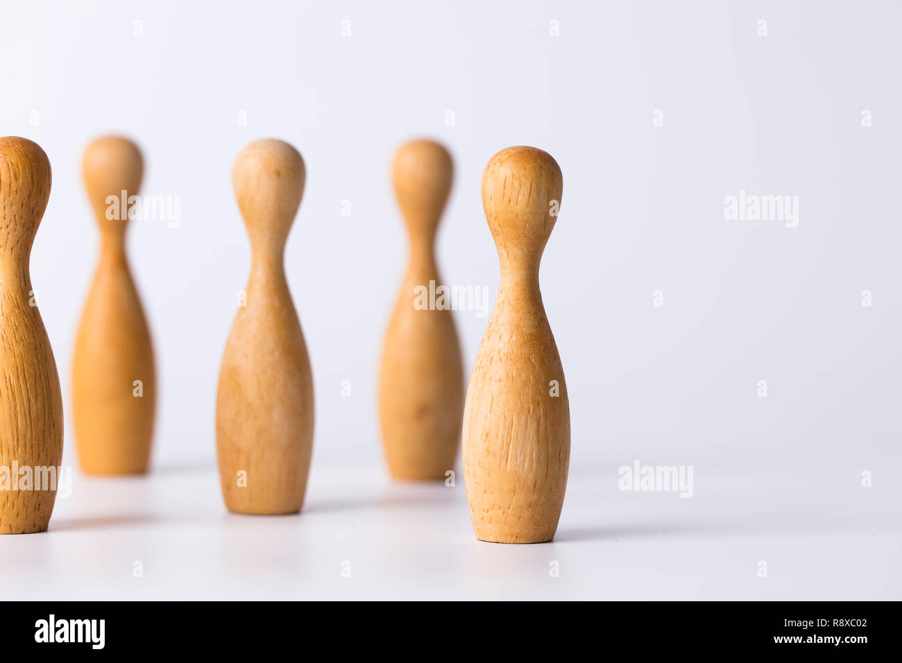 Business team uman resources concept. wooden block figures standing ...
