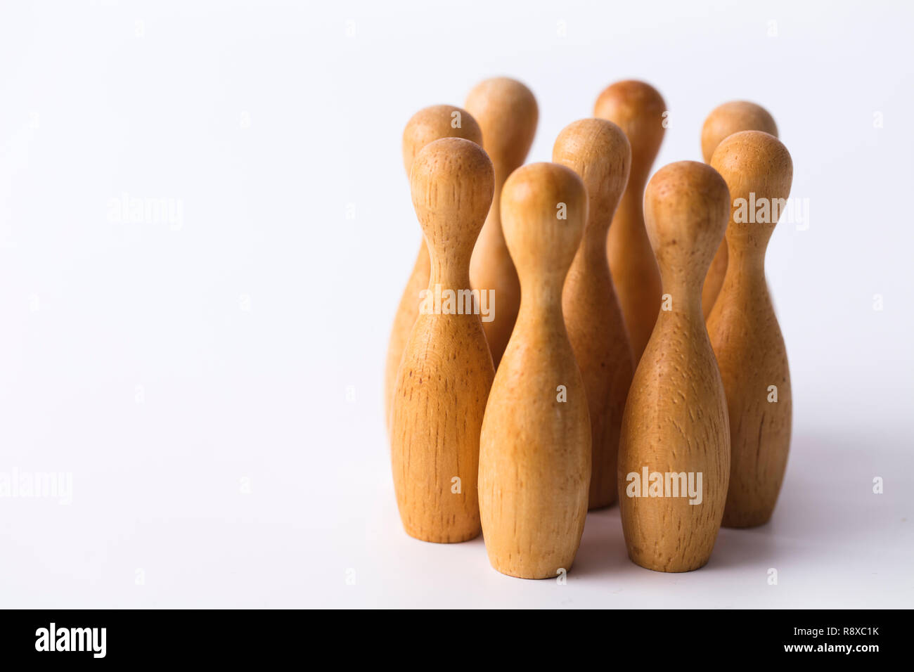 Business team uman resources concept. wooden block figures standing ...