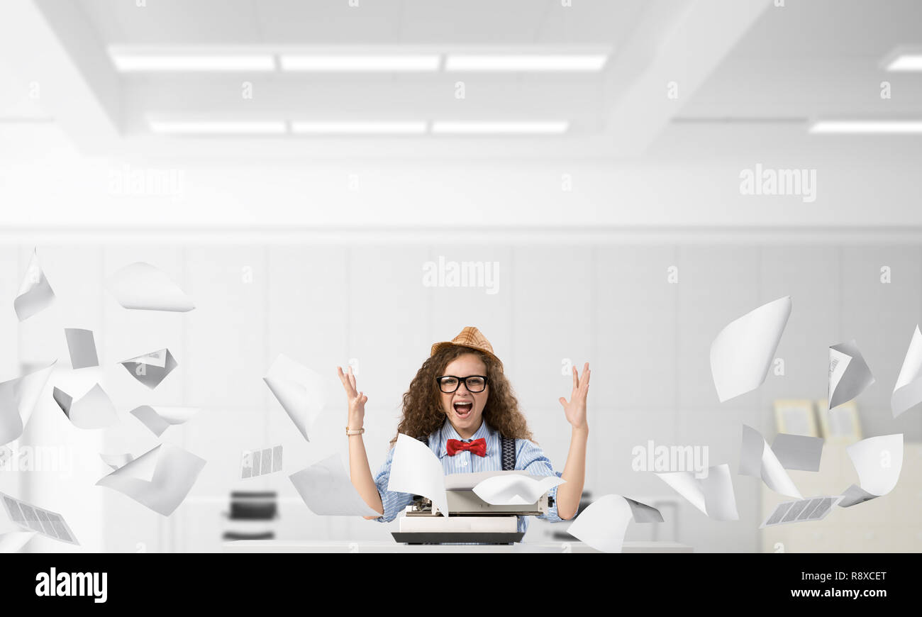 Creative inspiration of young female writer Stock Photo - Alamy