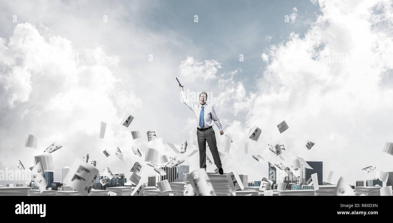 Study hard to become successful businessman Stock Photo - Alamy