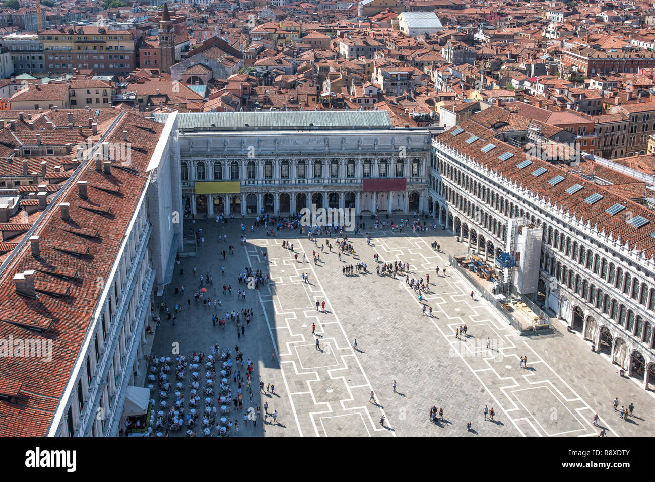 Europe. Italy. Aerial view of the famous Piazza San Marco in Venice ...