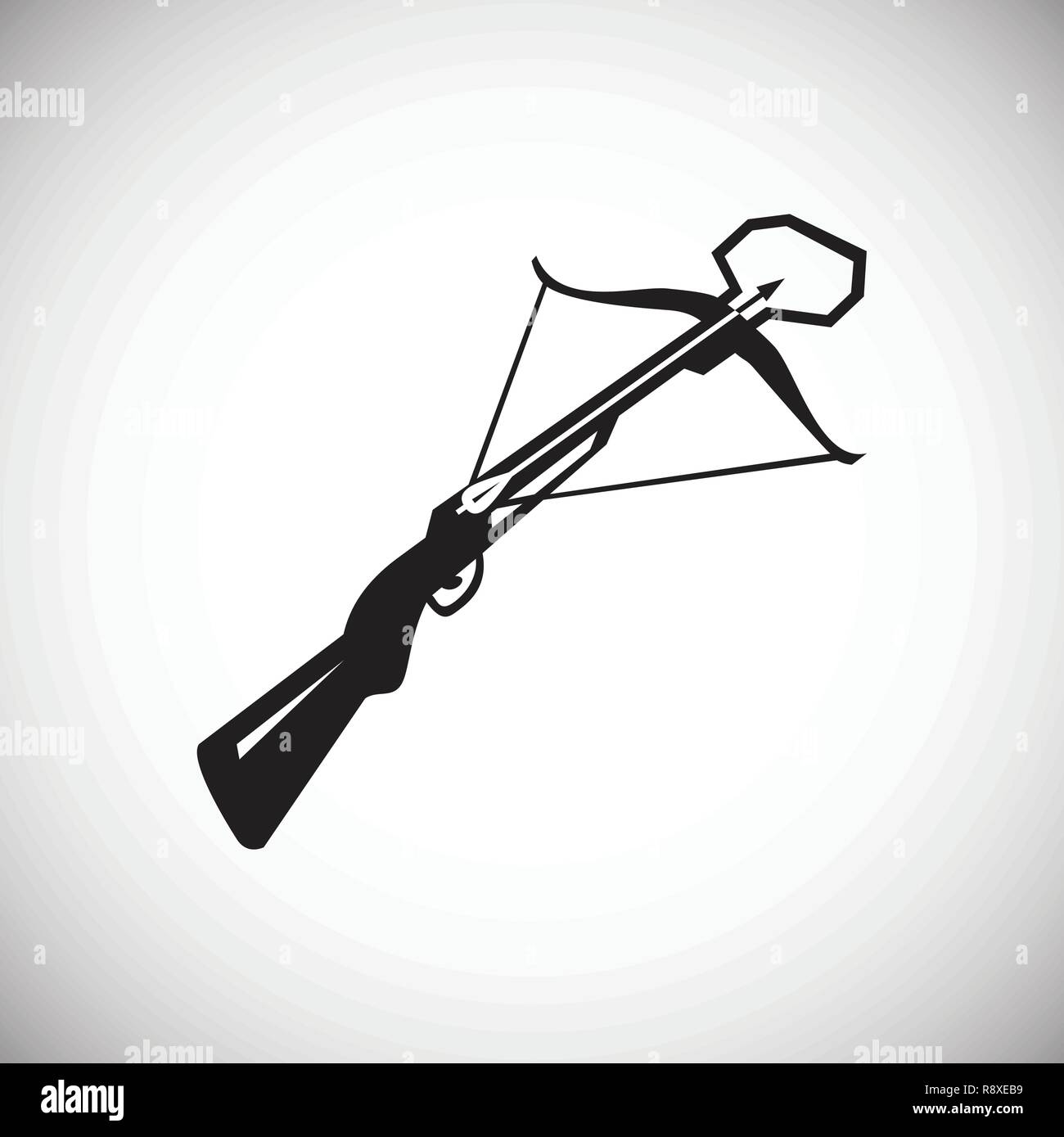 Crossbow icon on white background for graphic and web design, Modern ...