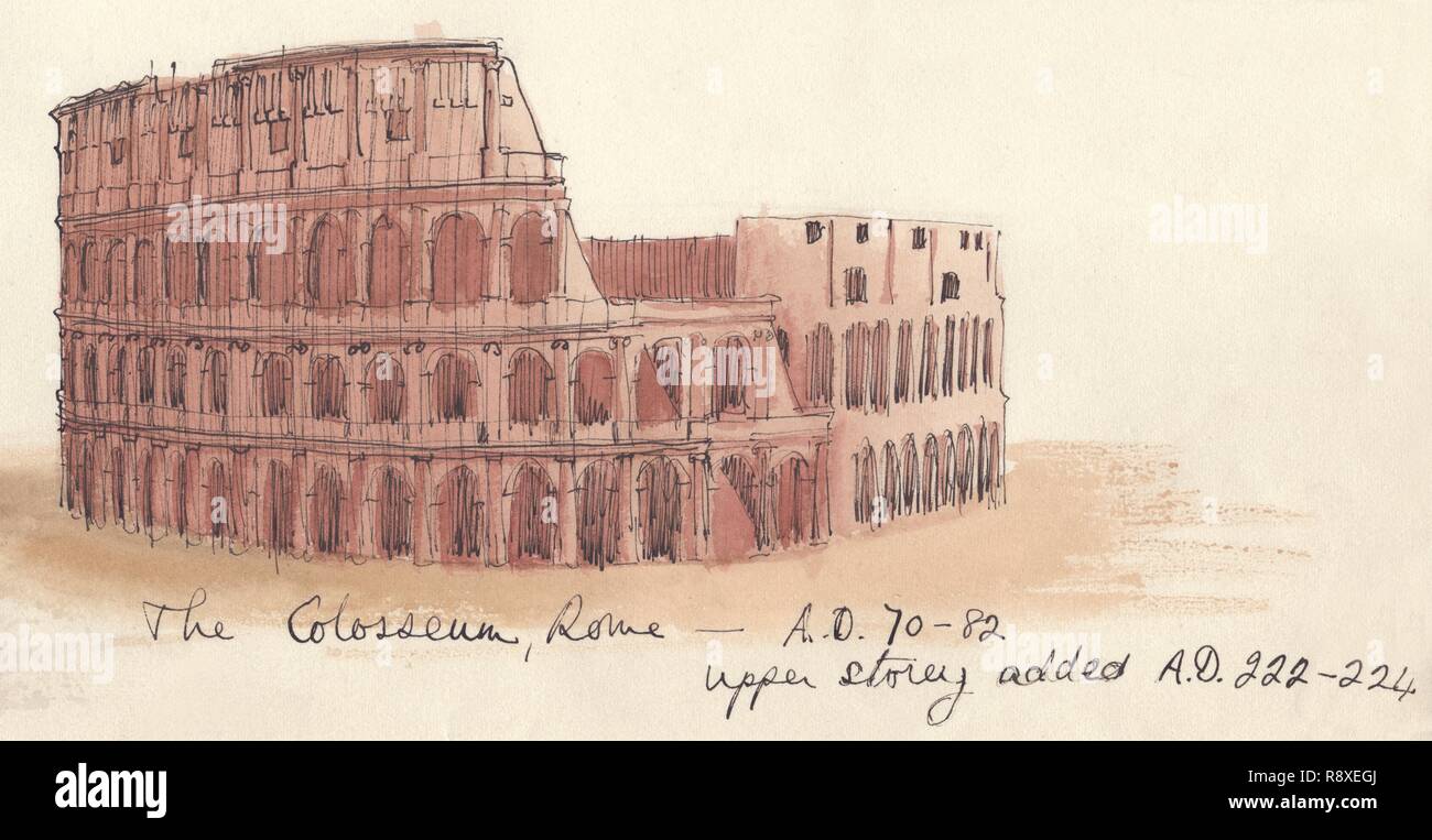 'The Colosseum, Rome - AD 70-82', (1951). Creator: Shirley Markham ...