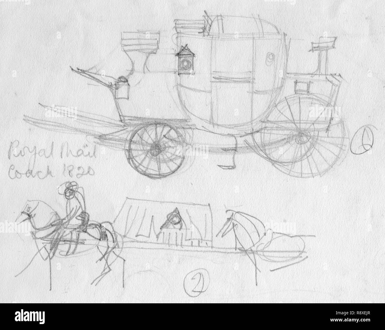 Mail post mail coach post Black and White Stock Photos & Images - Alamy