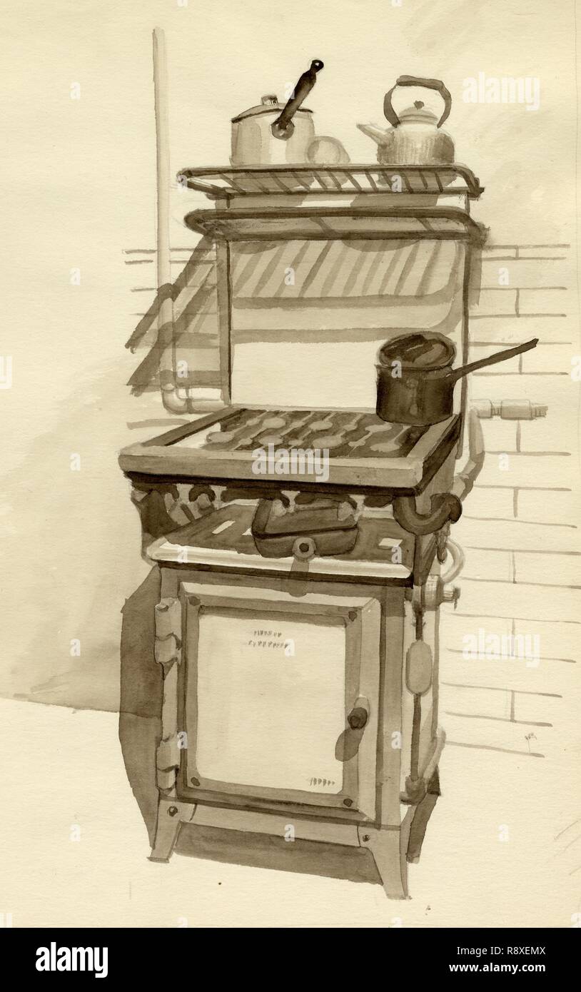 Gas cooker 1950s hi-res stock photography and images - Alamy