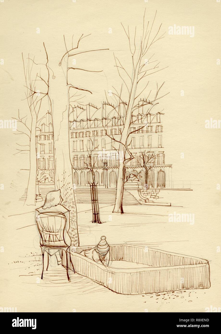 1950s children playing in the park hi-res stock photography and images ...