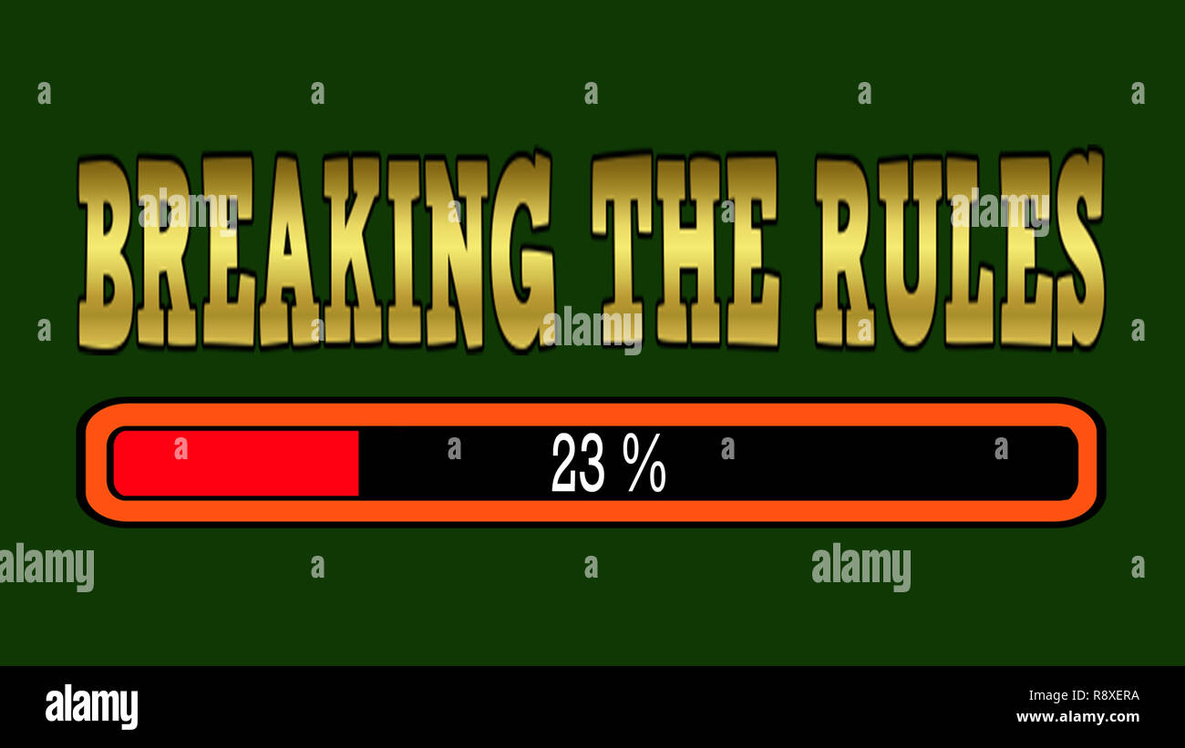 Breaking the rules. Work in progress Stock Photo - Alamy