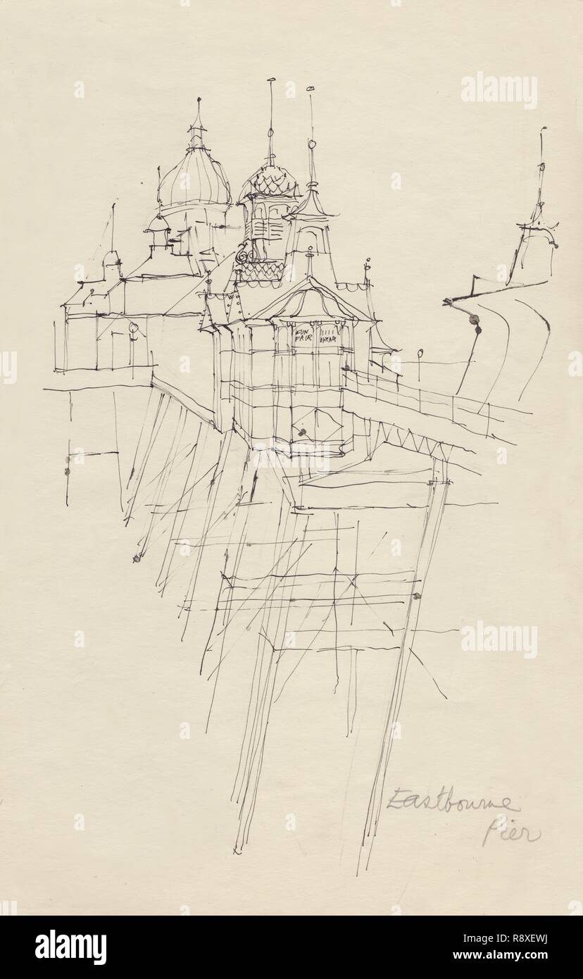 Eastbourne pier 1950s hi-res stock photography and images - Alamy