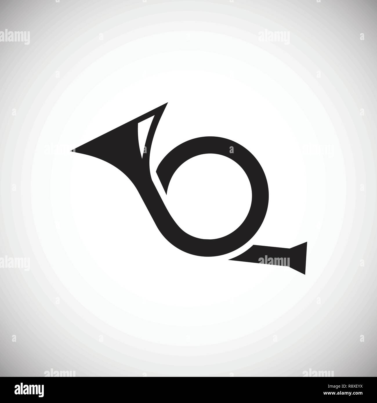 Hunting horn icon on white background for graphic and web design ...