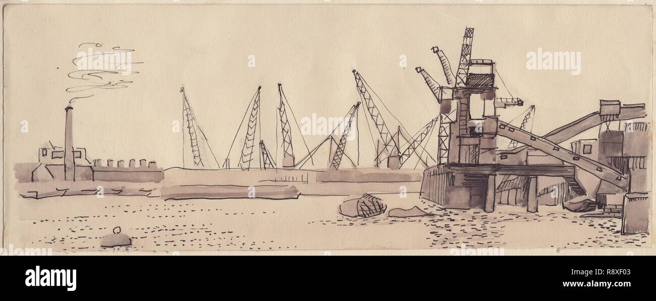 Docks london 1950's hi-res stock photography and images - Alamy