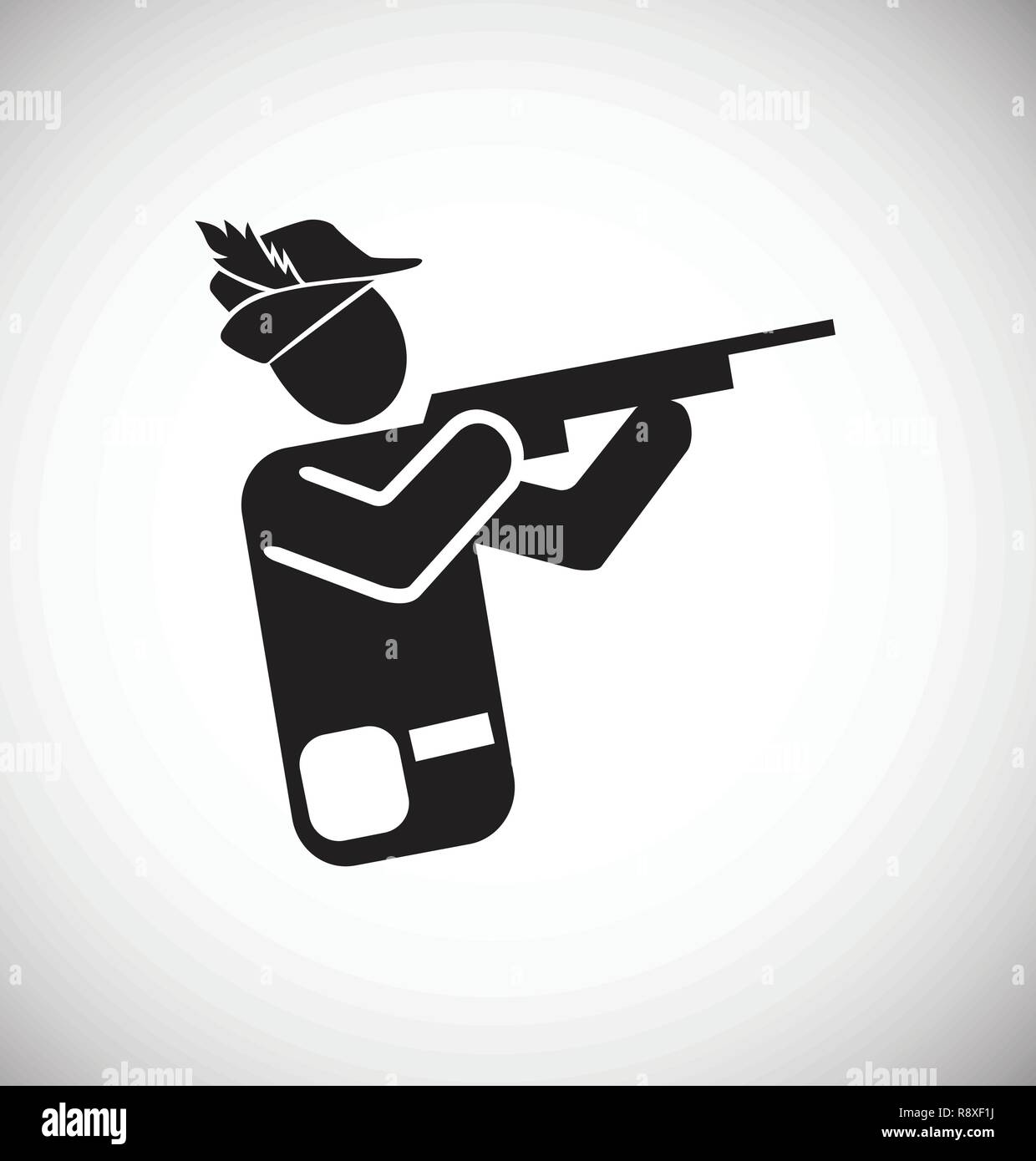 Hunter icon on white background for graphic and web design, Modern ...