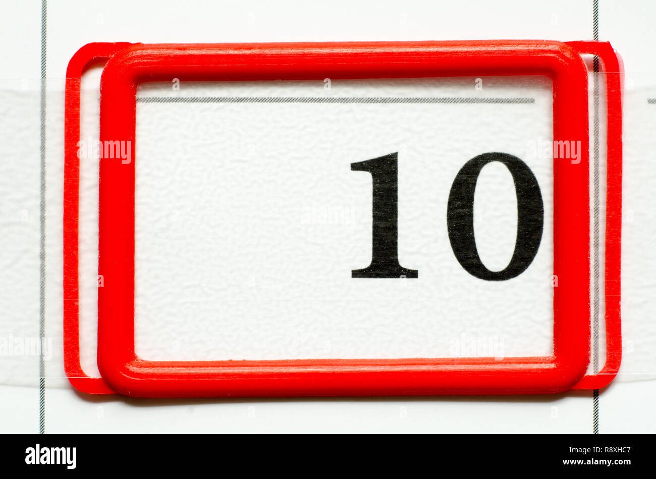 Number 10 calendar hi-res stock photography and images - Alamy