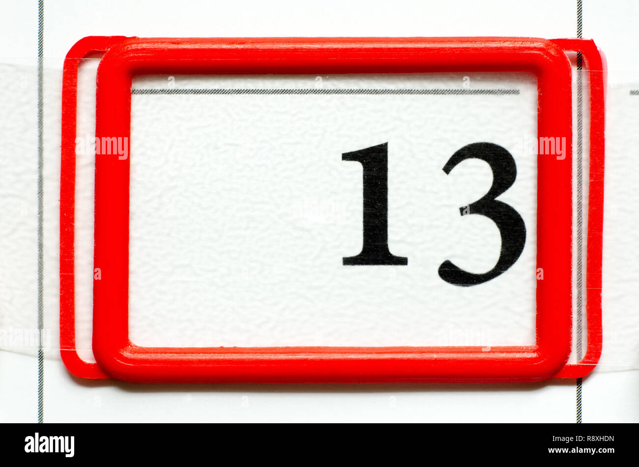 Number Thirteen Stock Photos & Number Thirteen Stock Images - Alamy