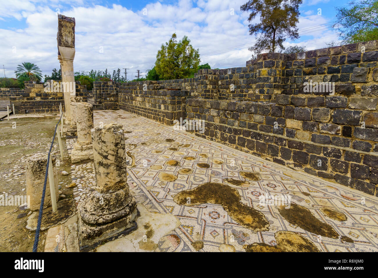 Remains of a Byzantine monastery, in Kursi National Park, Golan Heights ...