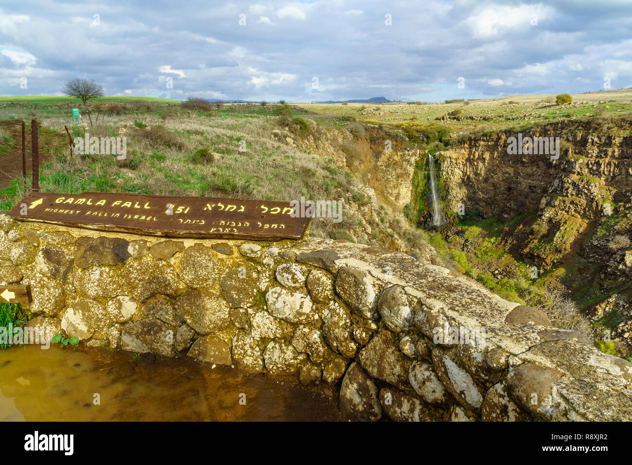 View of Gamla waterfall in Gamla National Park (Highest fall in Israel ...