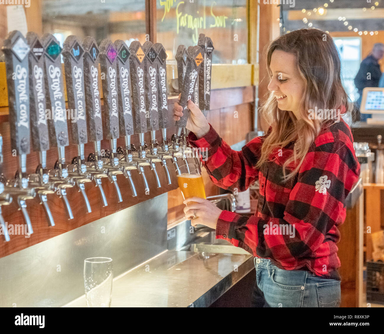 Pouring beer bartender hi-res stock photography and images - Alamy