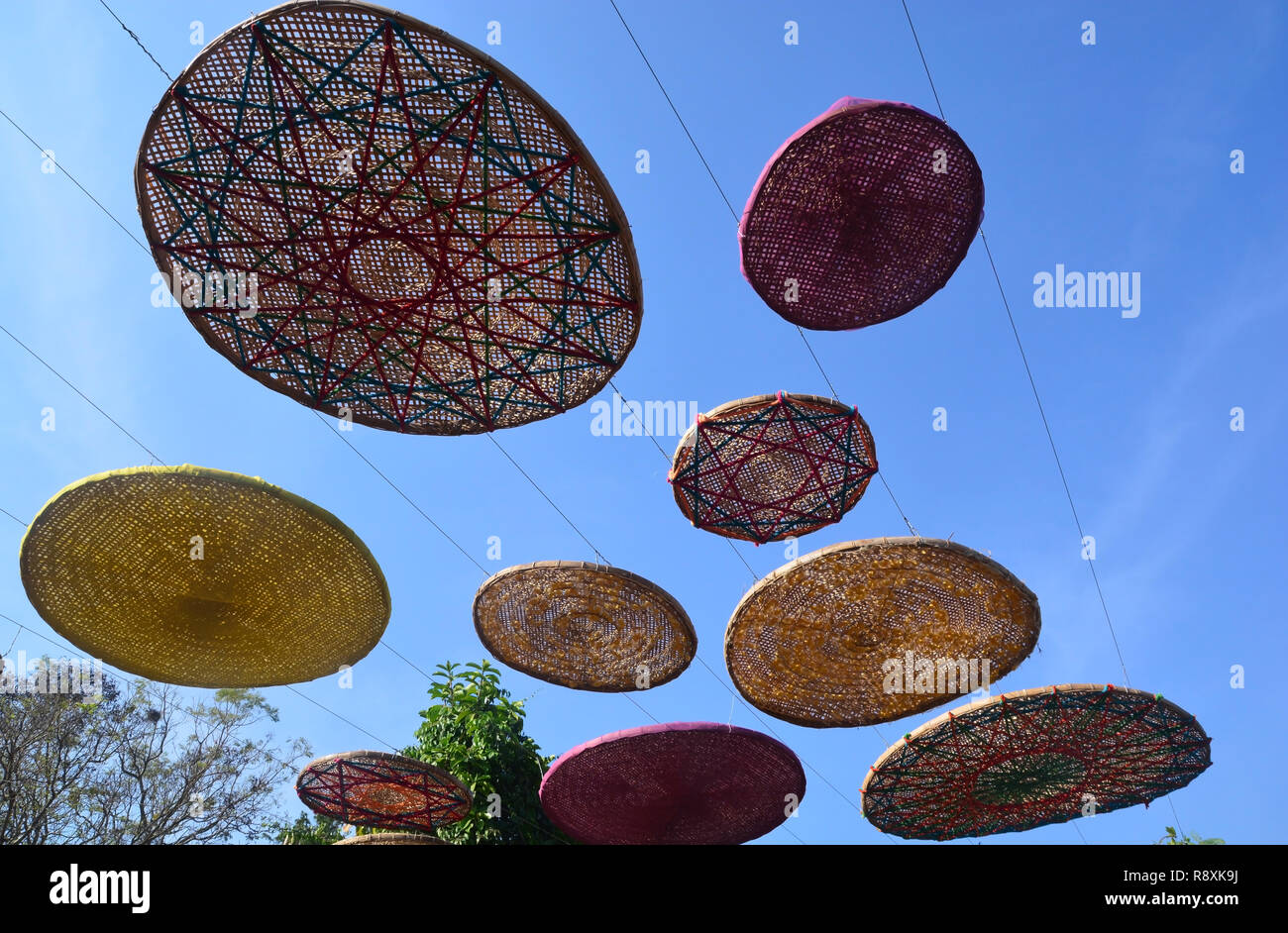 colorful silk thread and silkworm cocoons nests Stock Photo - Alamy