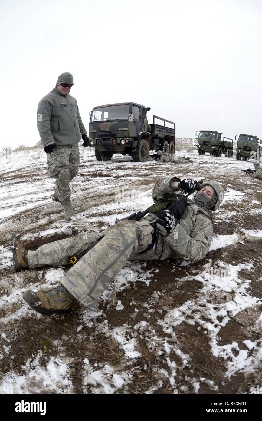 Staff Sgt. Jason Smith, 729th Air Control Squadron, applies a ...