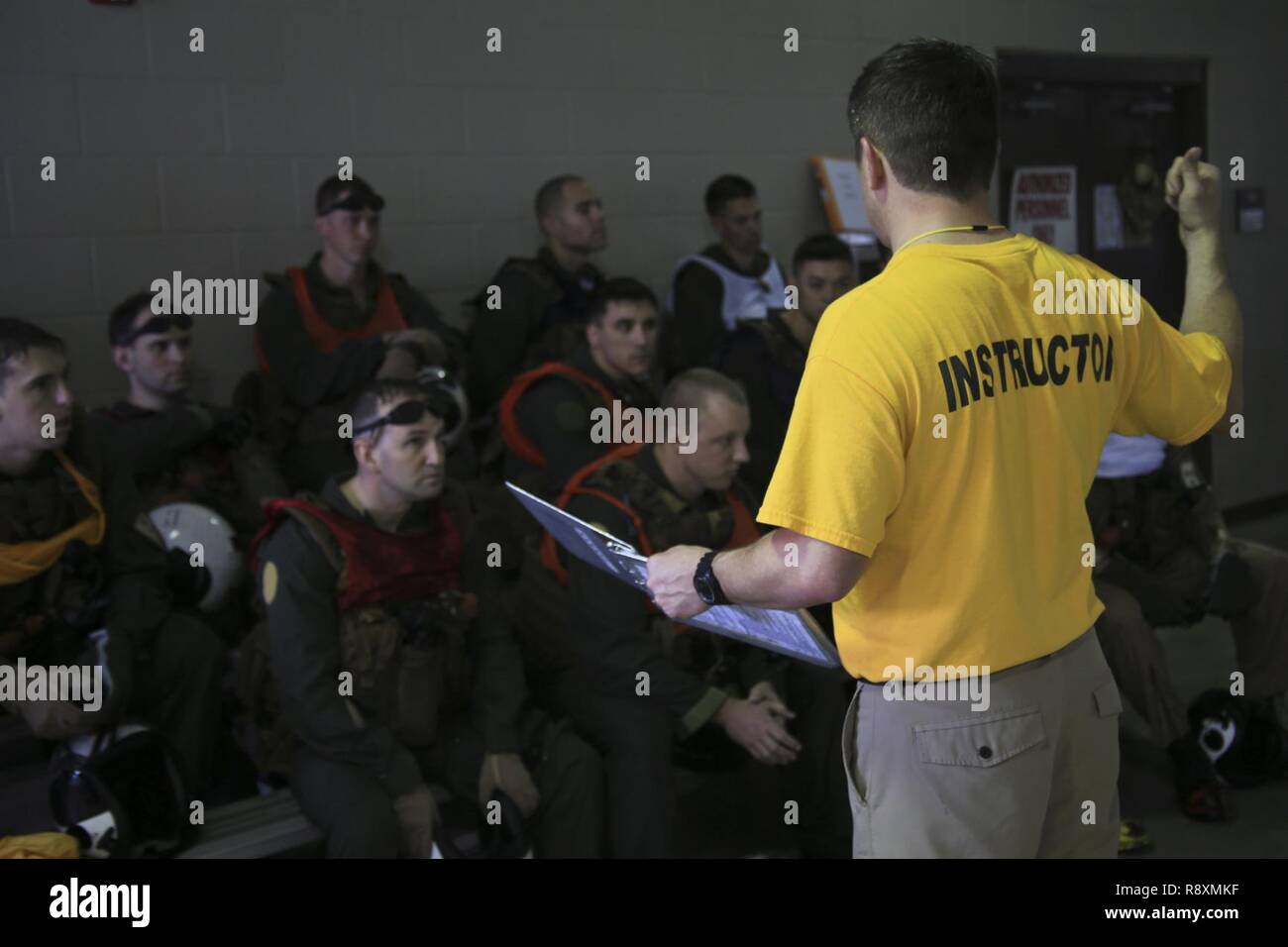 Marine corps instructor course of water survival hi-res stock ...