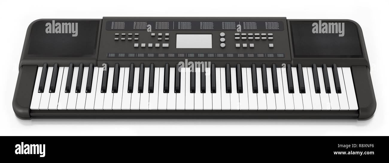 3d render piano keys Cut Out Stock Images & Pictures - Alamy