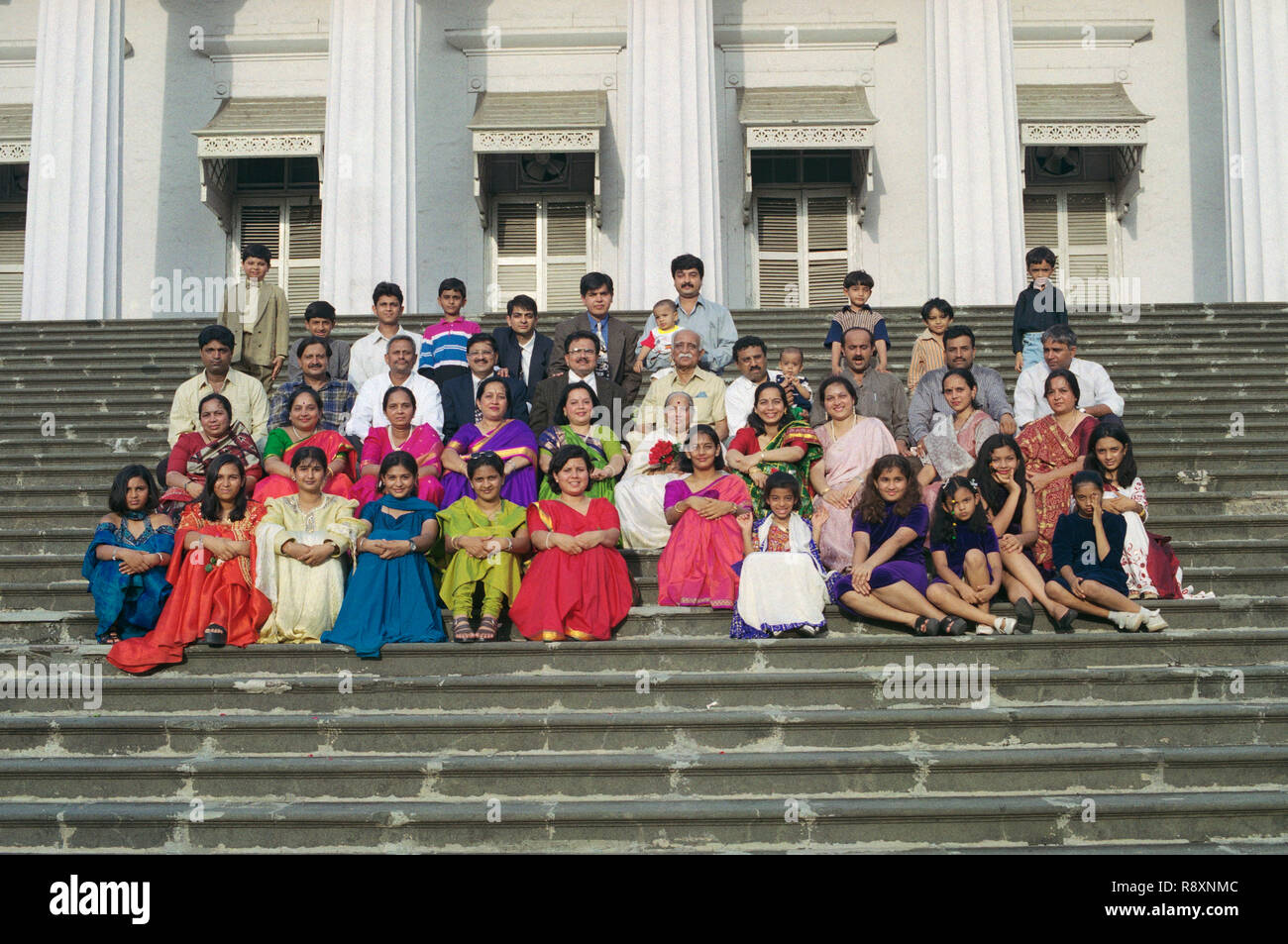 Indian joint family group happy hi-res stock photography and images - Alamy