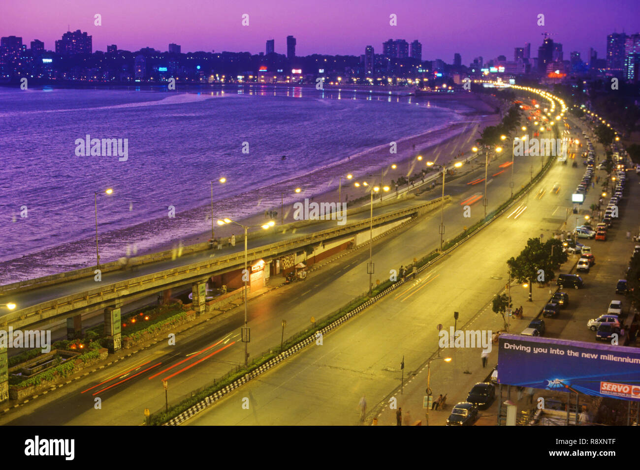 Queen of Necklace Marine drive, Bombay Mumbai, Maharashtra, India Stock ...