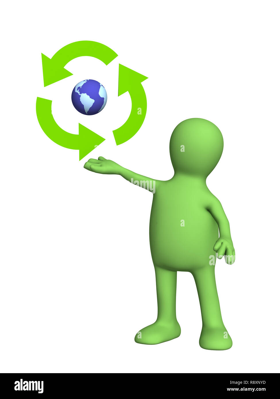 3d image white people recycle hi-res stock photography and images - Alamy