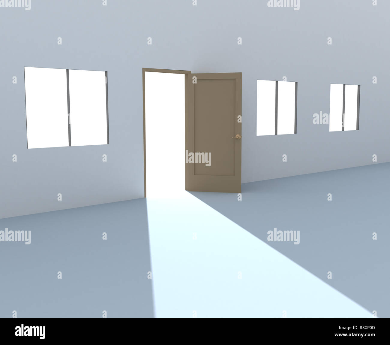 Conceptual image - bright light from an open door Stock Photo - Alamy